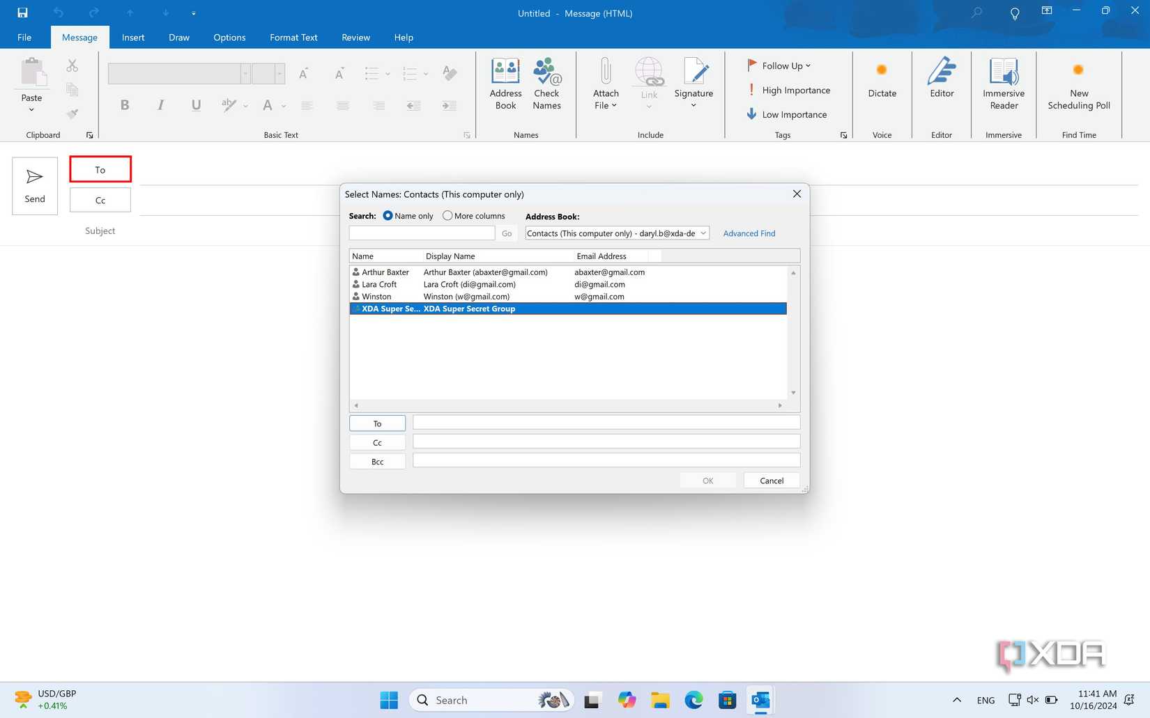 How to make your life easier by creating a contact list in Outlook
