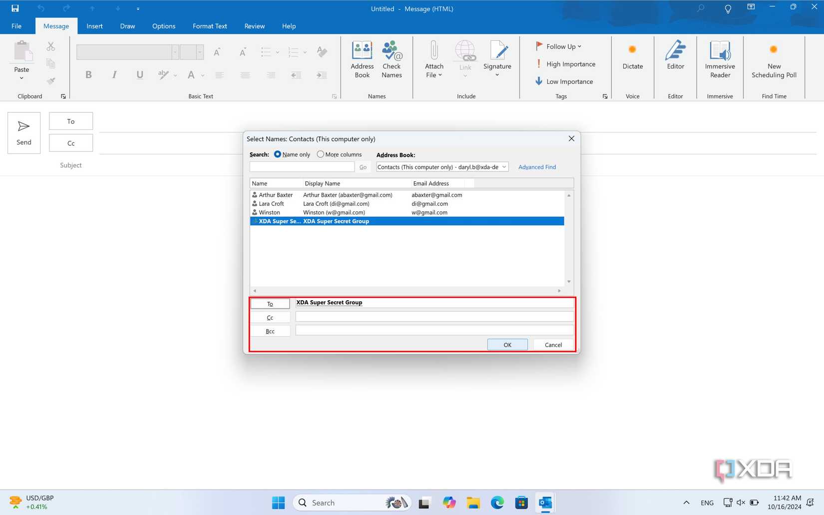 How to make your life easier by creating a contact list in Outlook