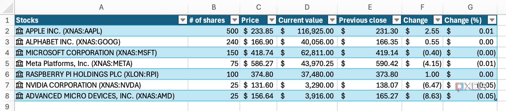 I use Microsoft Excel to track my stock portfolio — here’s how
