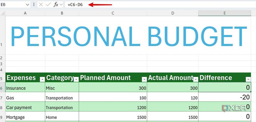 How I built a budgeting template from scratch in Excel
