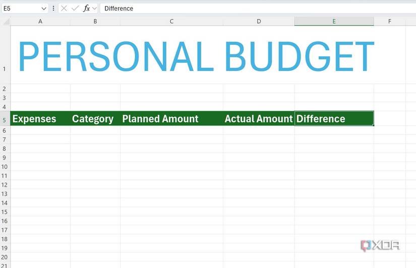 How I built a budgeting template from scratch in Excel
