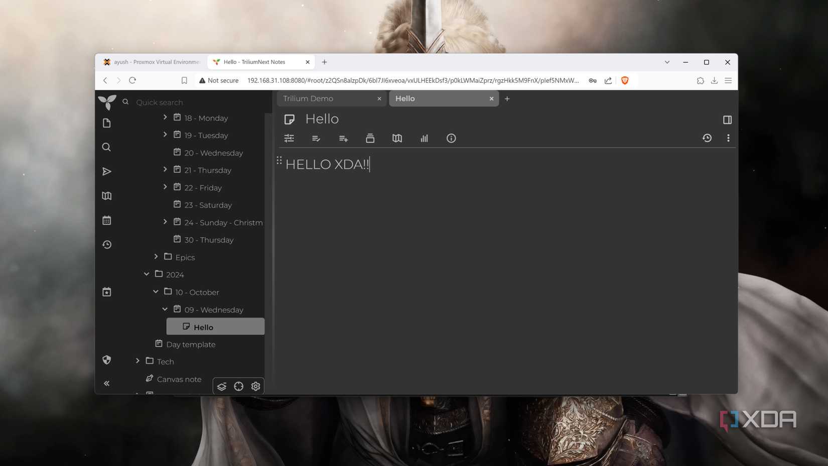 I built a personal knowledge management hub using TriliumNext Notes ...