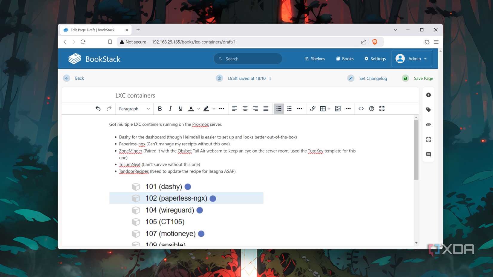 Host your own wiki server using BookStack