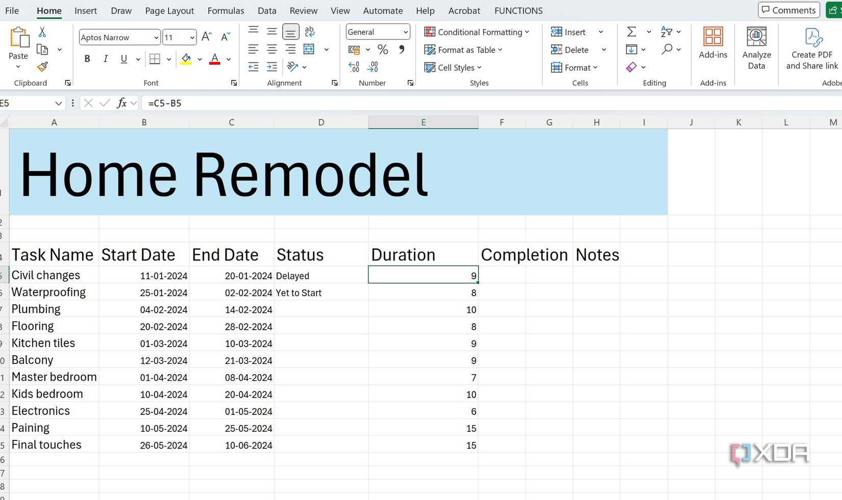 How I use Excel for creative project management