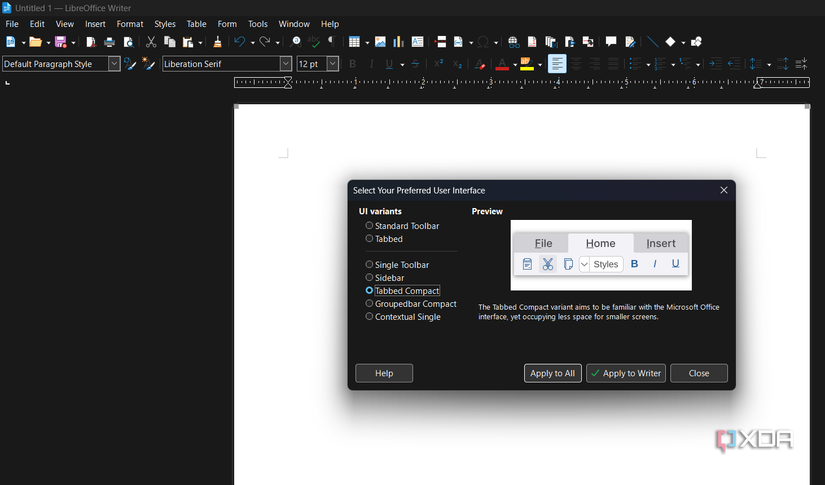 I made LibreOffice look more like Microsoft Office, and you should too