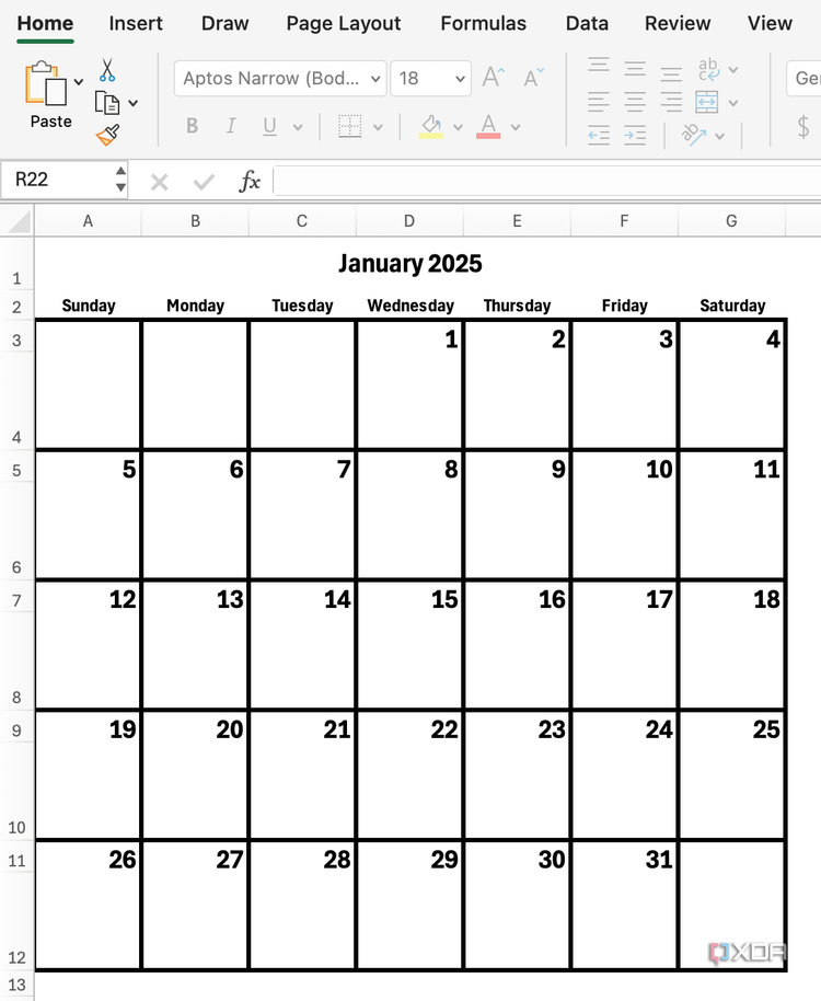 I used Excel to print my own family and personal calendars, and so can you