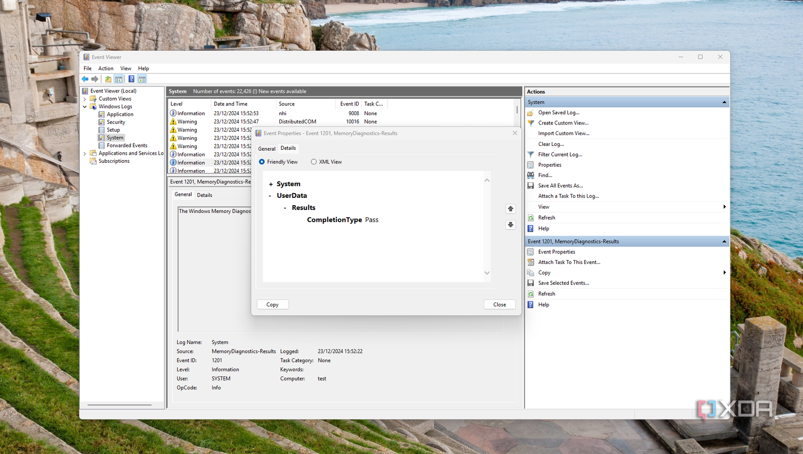Check your PCs memory