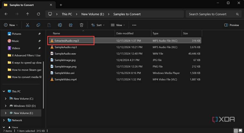 Convert your media files in Windows