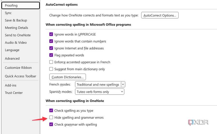 These settings in OneNote should be changed