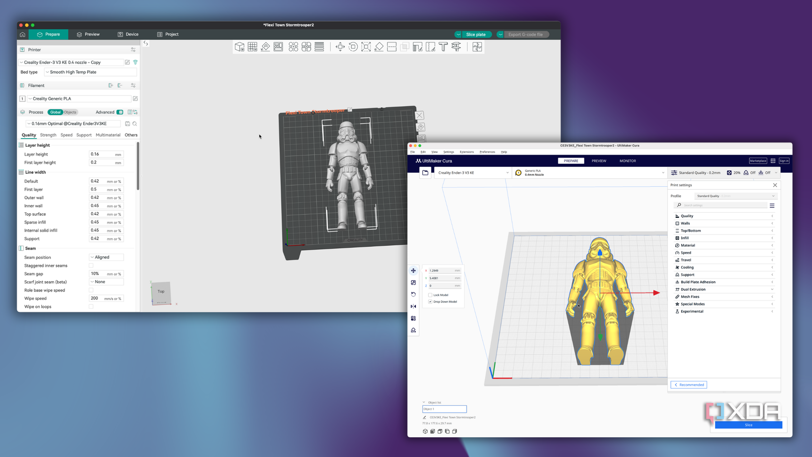 You should use Orca Slicer instead of UltiMaker Cura for 3D printing