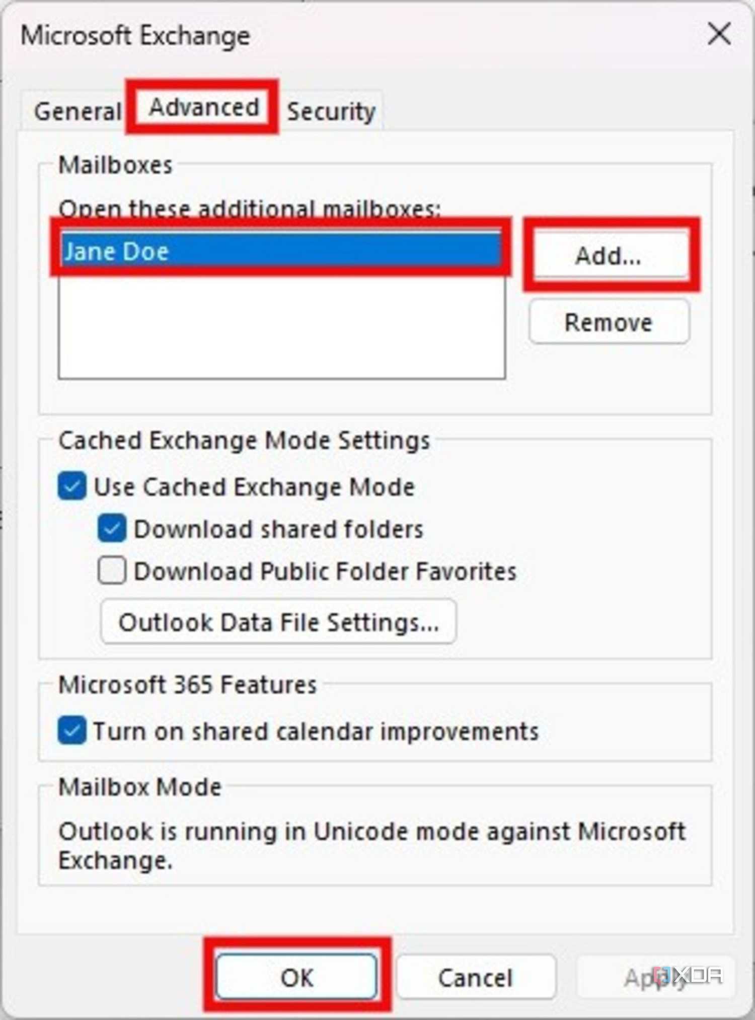 Share your Outlook inbox