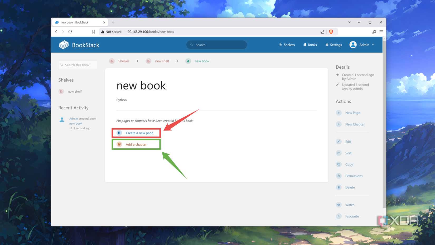 Host your own wiki server using BookStack