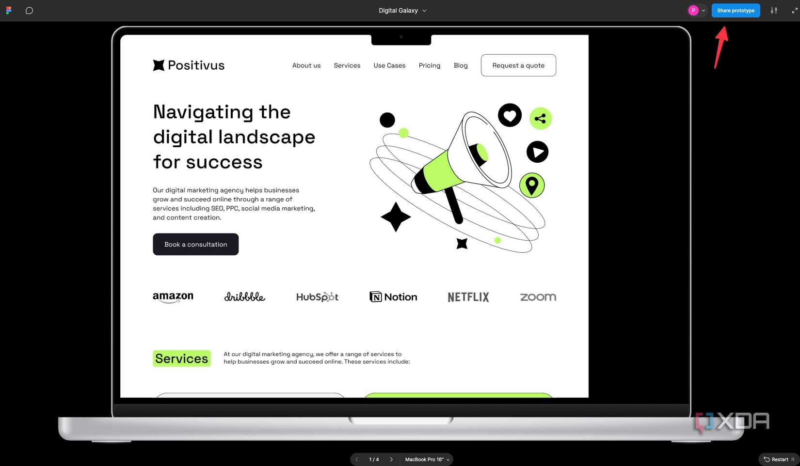 Here's how you can use Figma to design an entire website prototype