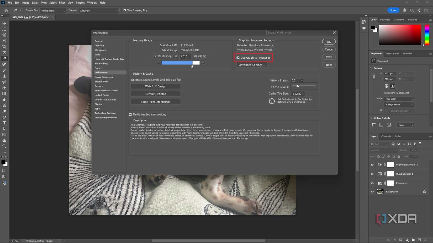 13 Photoshop settings to tweak to optimize performance