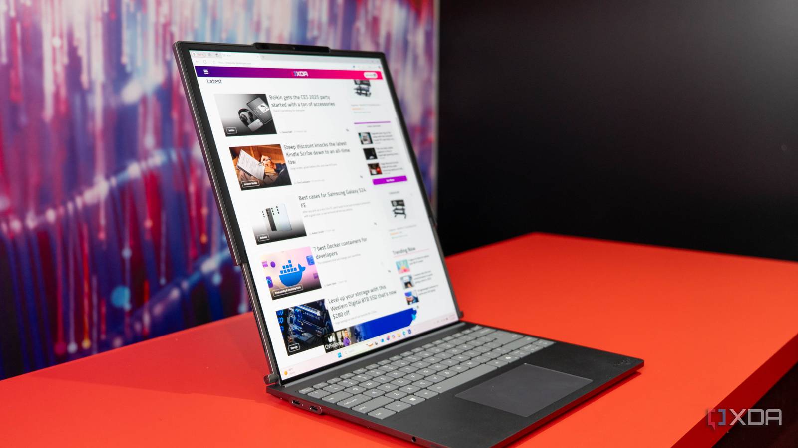 Lenovo has a laptop with an expandable display, and yes you can buy it
