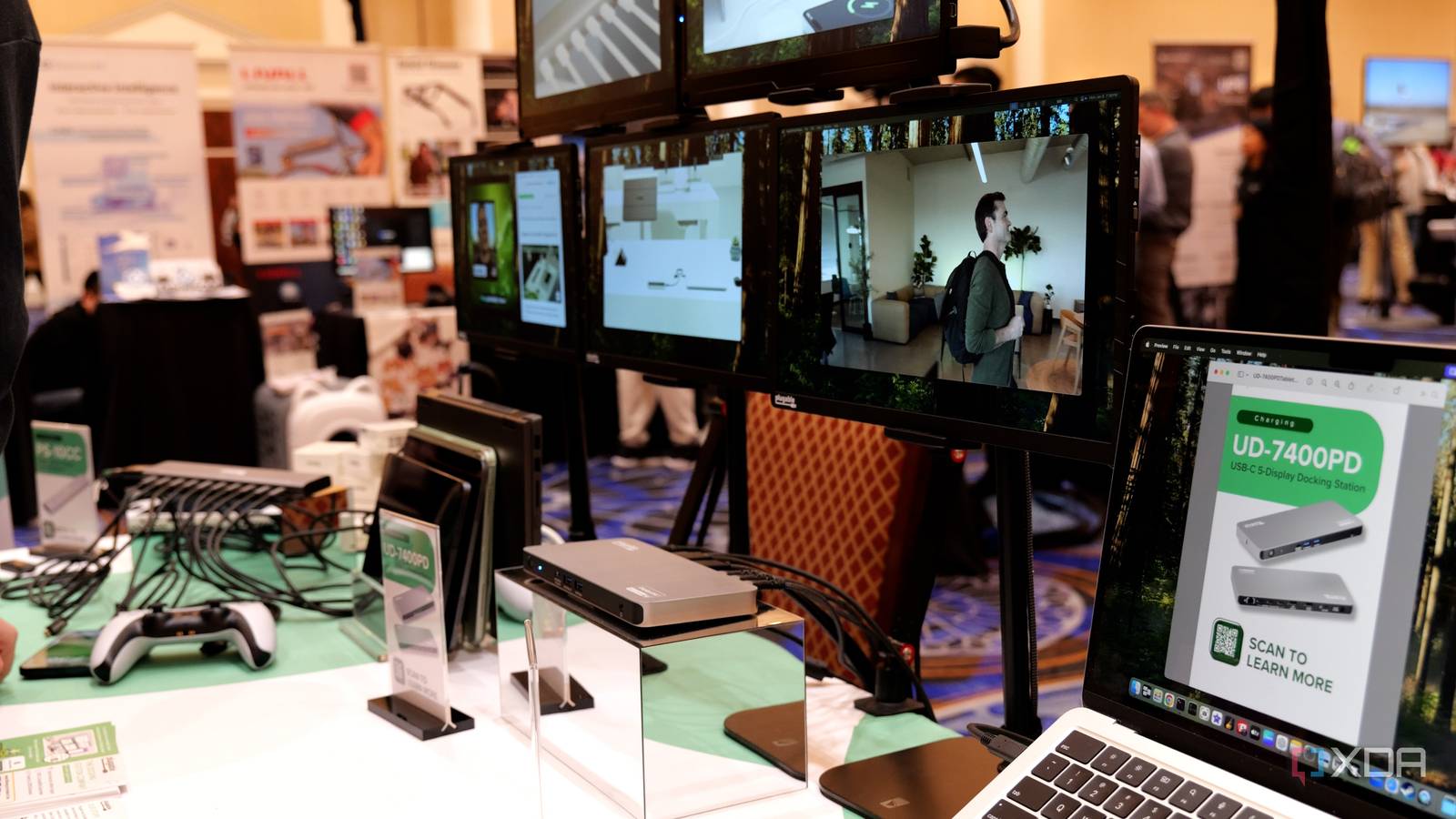 This amazing Plugable docking station can support up to five displays ...