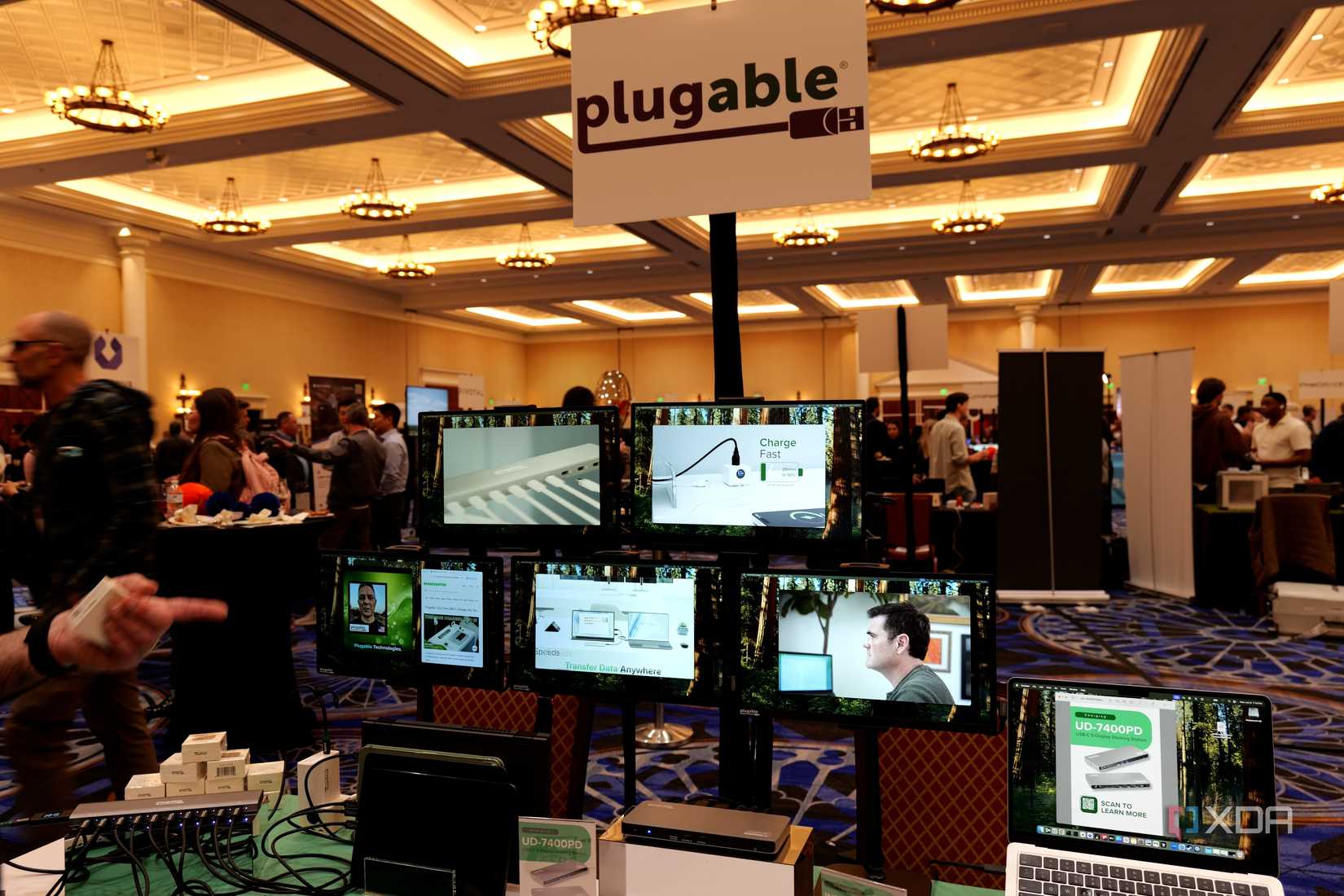 This amazing Plugable docking station can support up to five displays ...