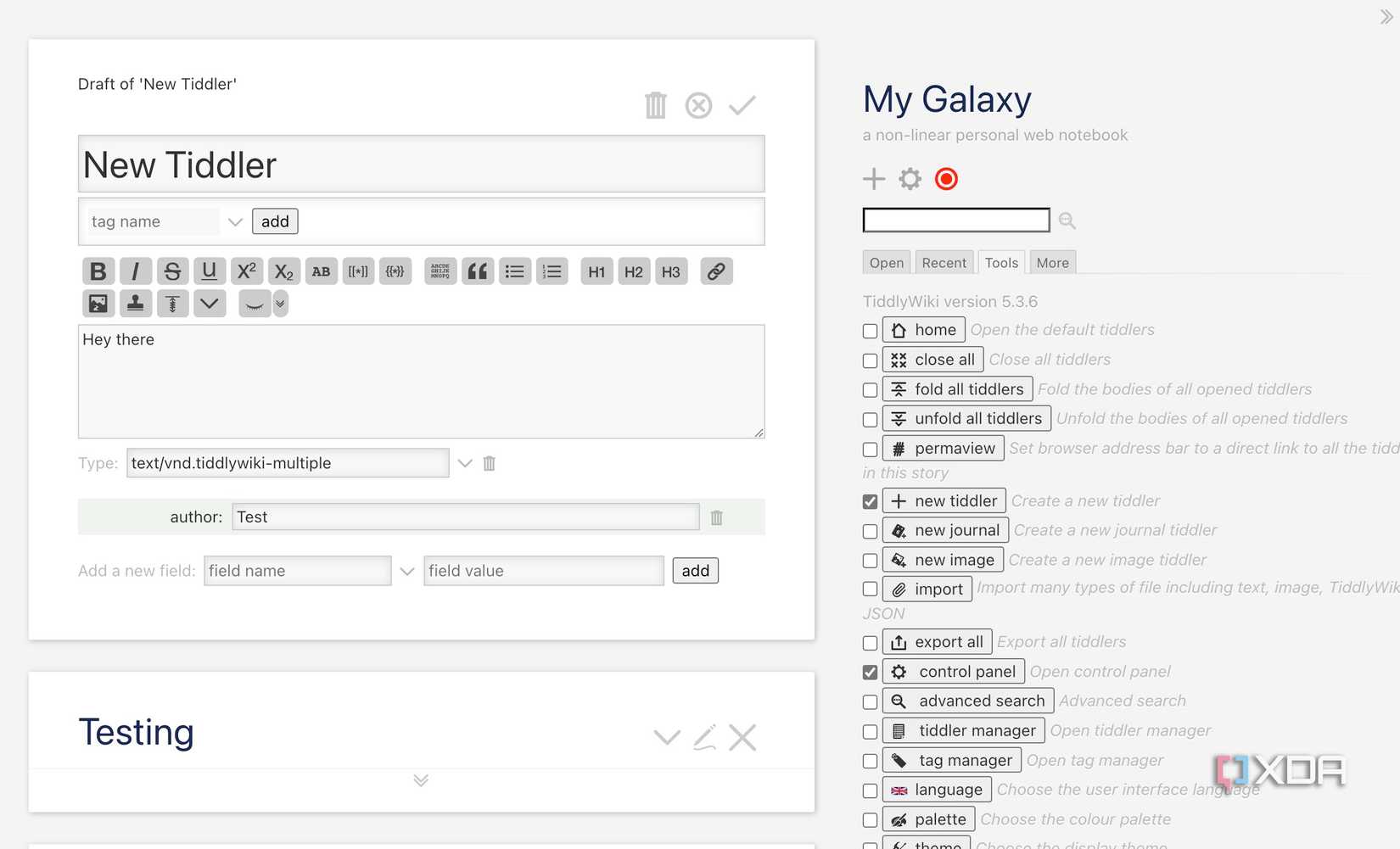TiddlyWiki should be your knowledge database