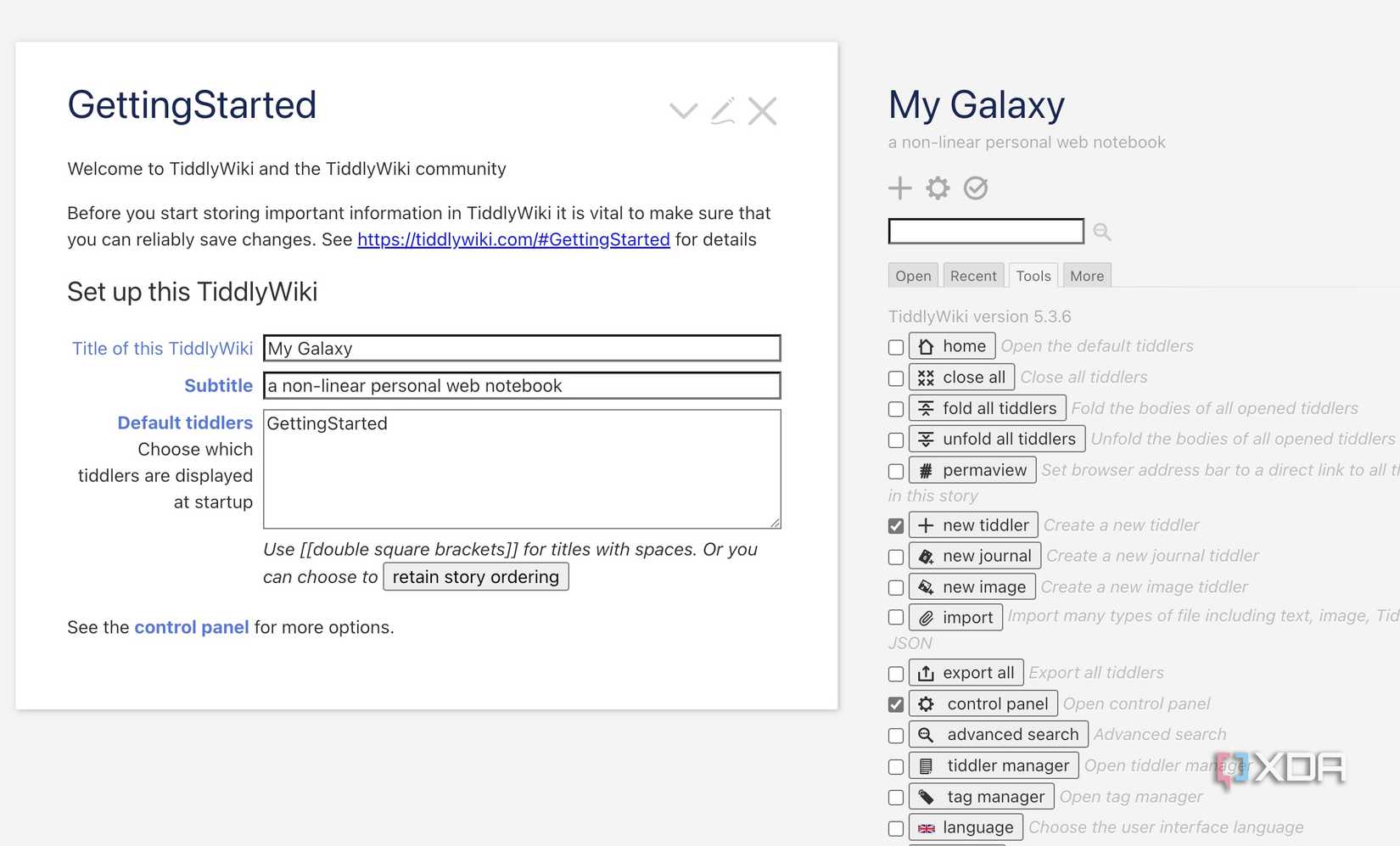 TiddlyWiki should be your knowledge database