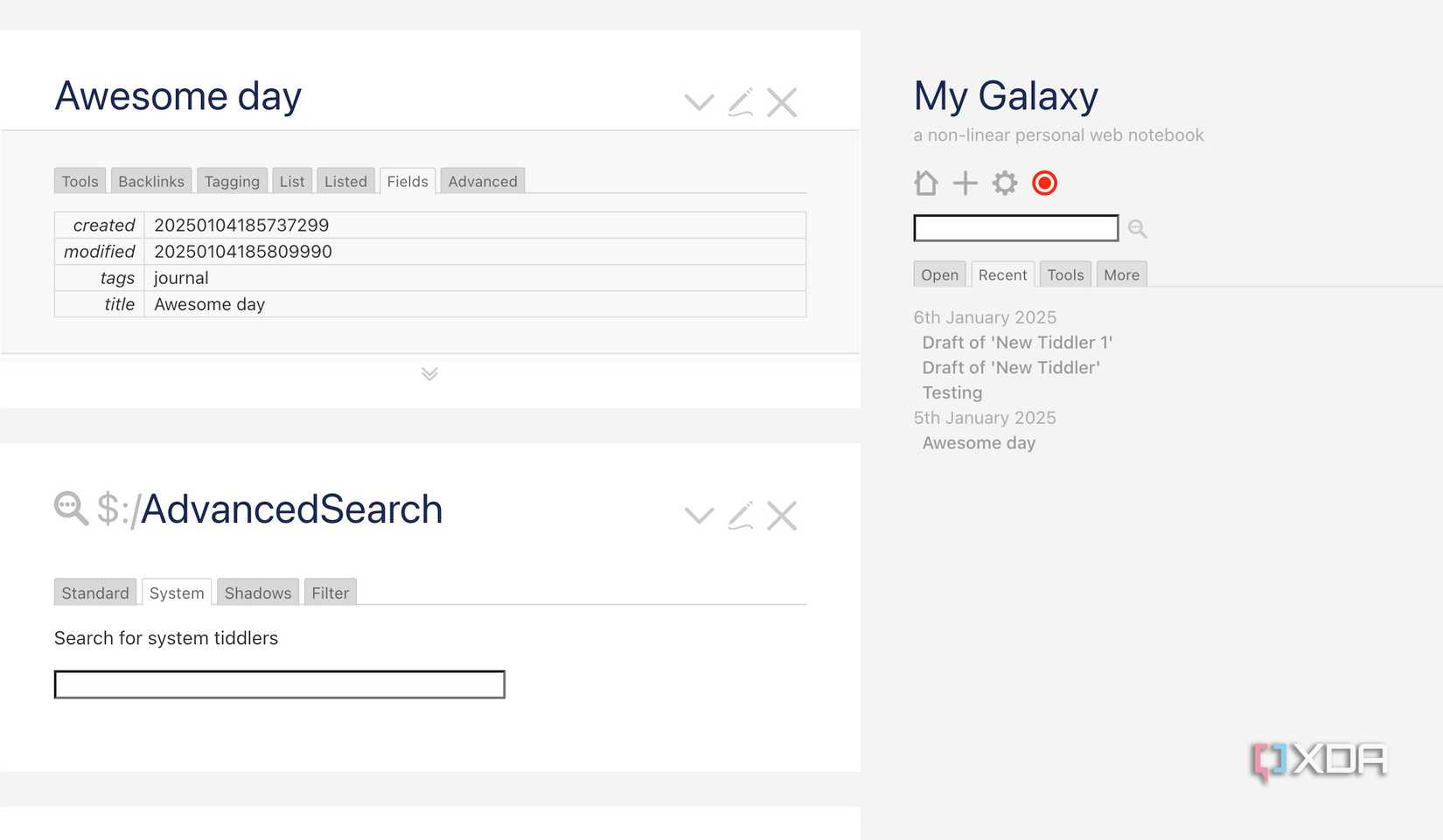 TiddlyWiki should be your knowledge database
