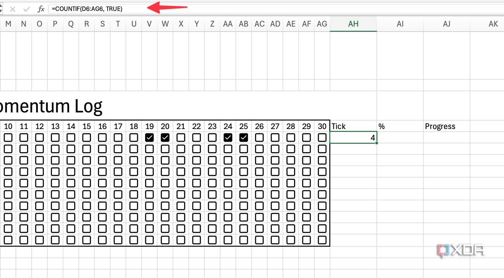 I built a habit tracker in Excel that actually works