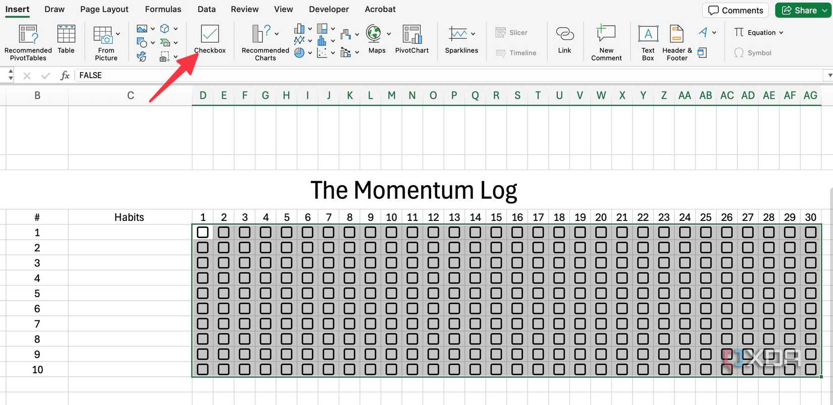 I built a habit tracker in Excel that actually works