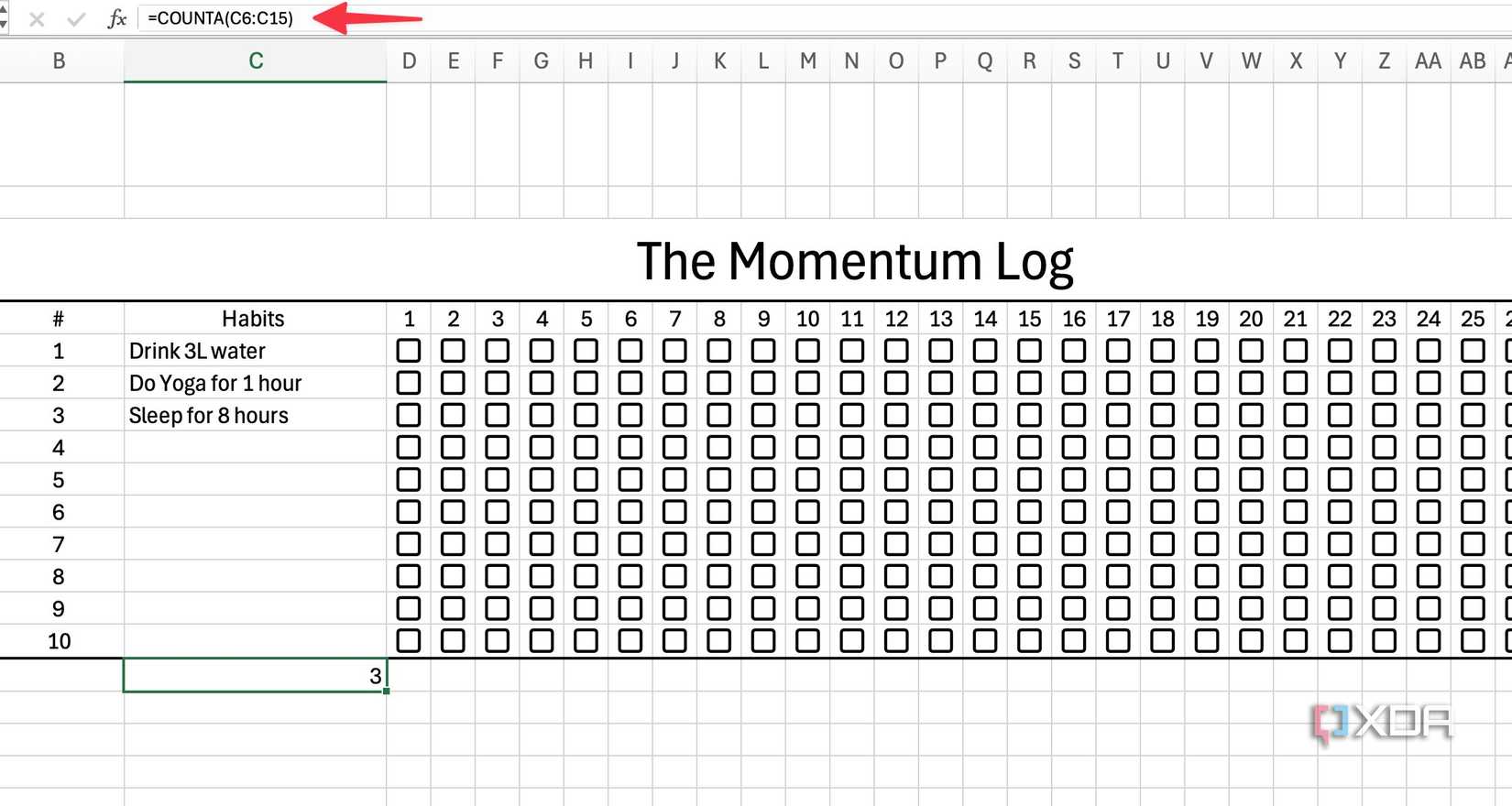I built a habit tracker in Excel that actually works