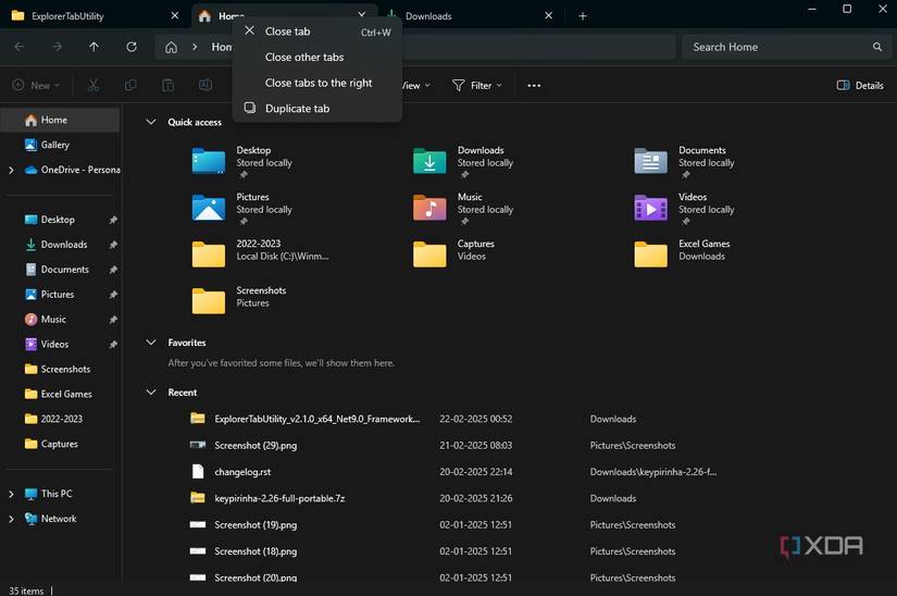 I used Explorer Tab Utility to make Windows Explorer tabs work like a ...