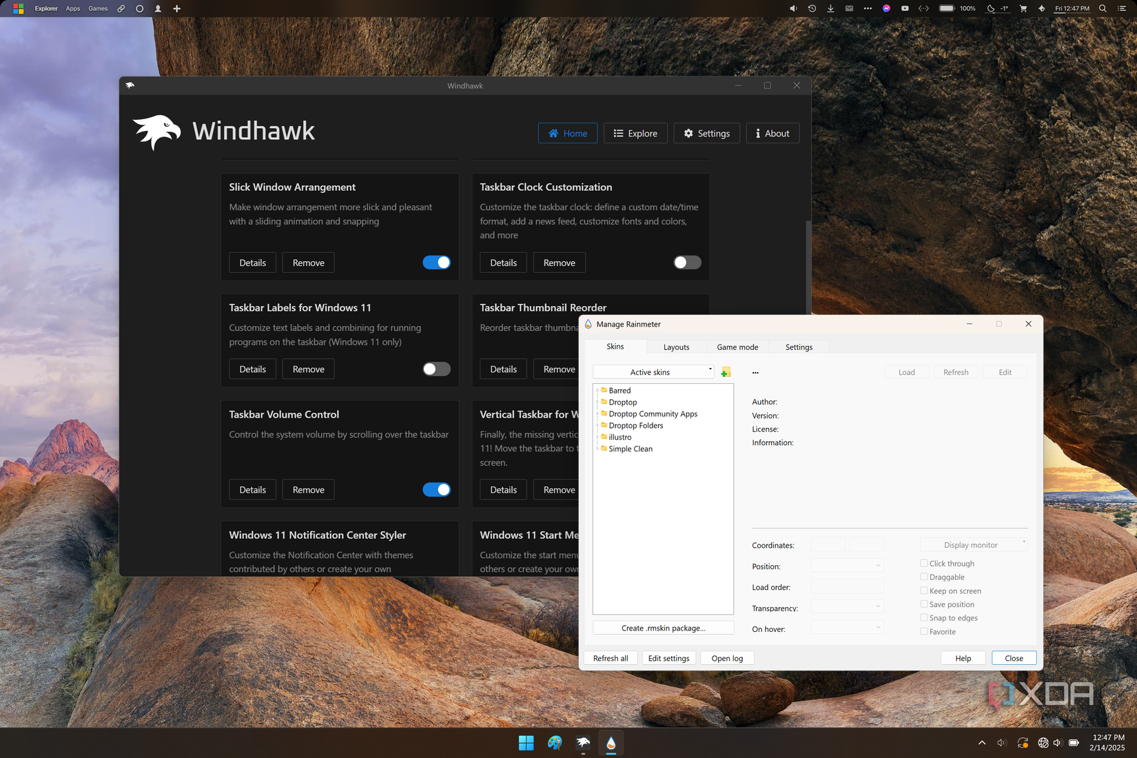 Windhawk vs Rainmeter: Choosing the best way to customize Windows