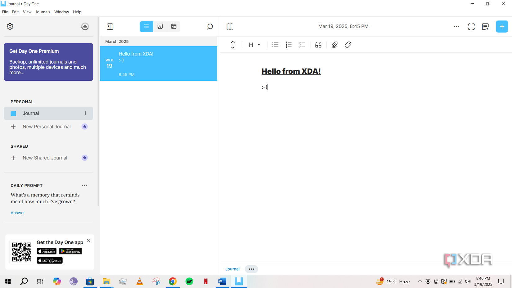 Day One is finally available on Windows
