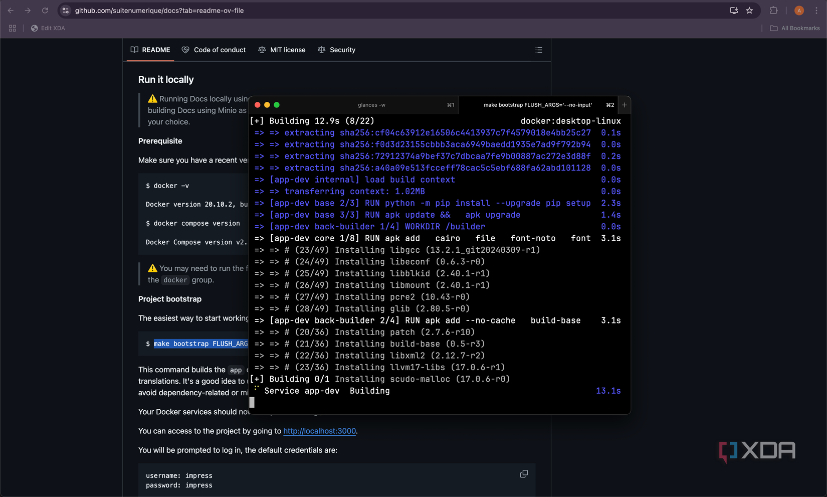 Docs is a self-hosted, open-source collaborative note-taking app that aims to replace Notion