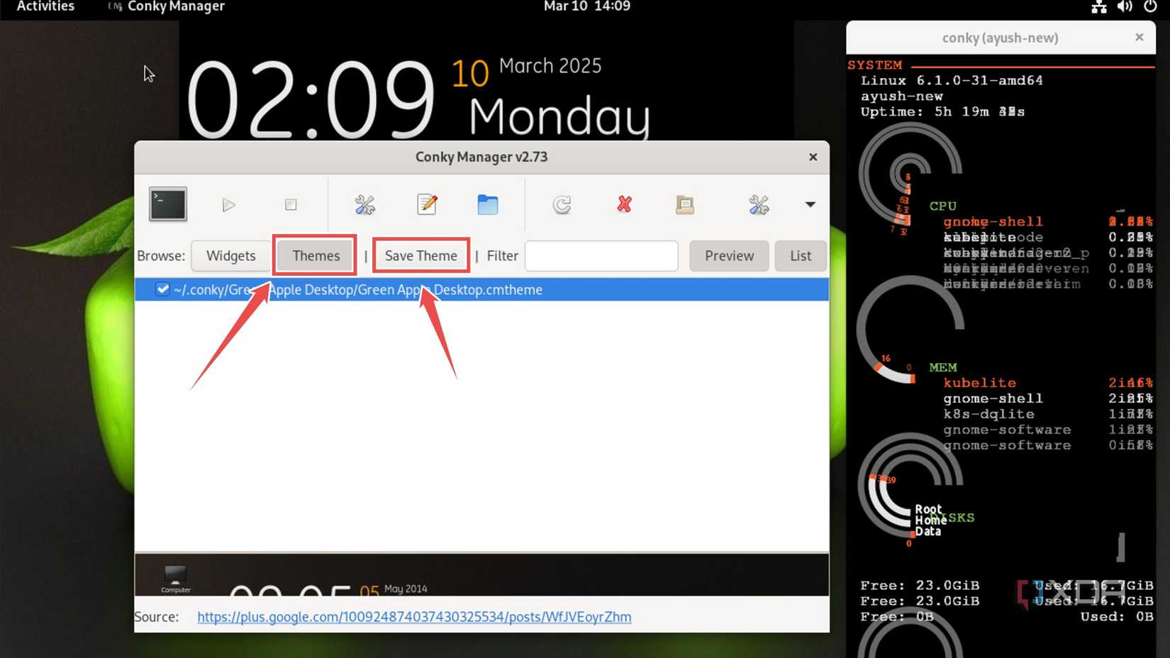 Conky is the Rainmeter alternative for Linux I didn't know I needed