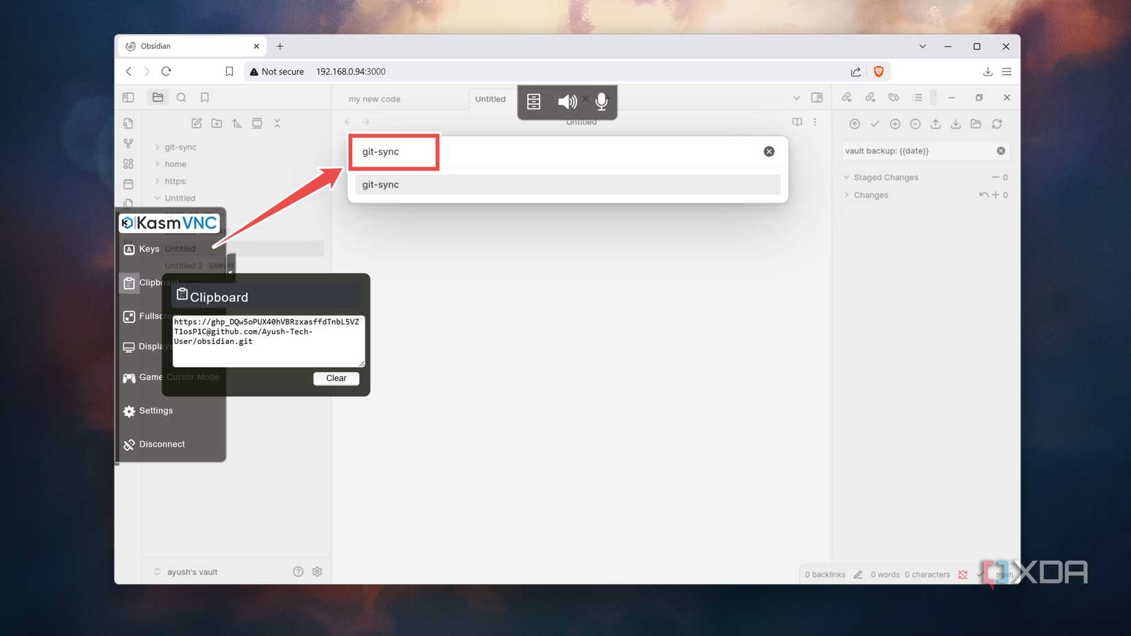 Here's how I back up my self-hosted Obsidian notes to a private Git ...