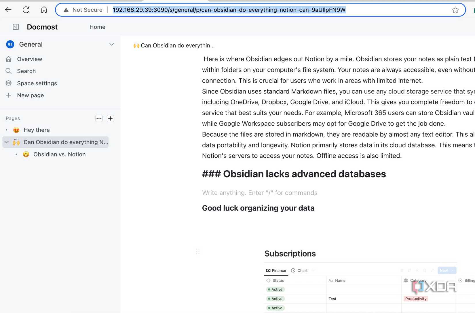 I found the best self-hosted alternative to Notion and I can’t stop raving about it