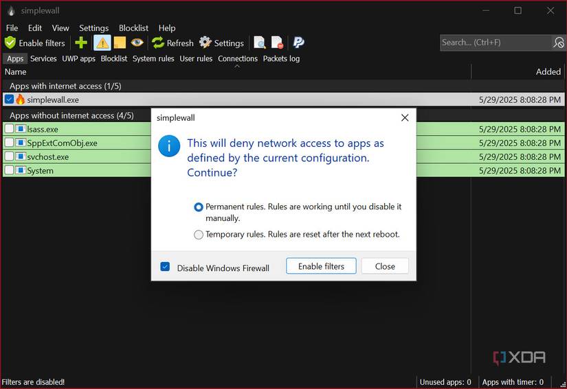 I use this open-source firewall controller instead of Windows’ built-in one