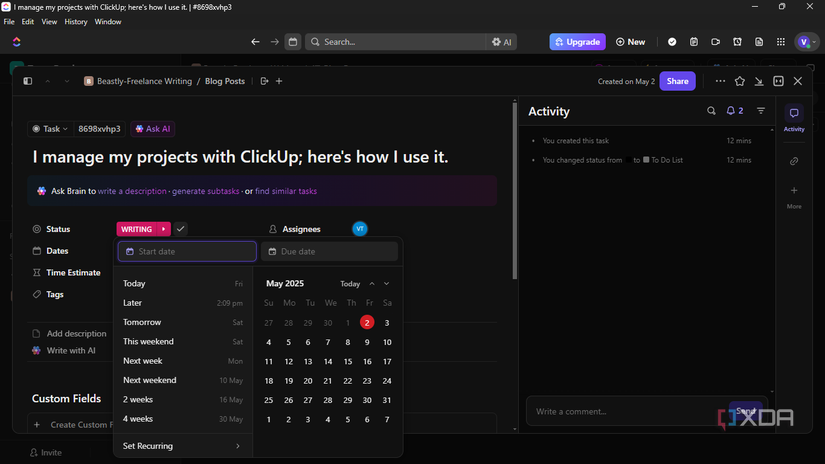 I manage my projects with ClickUp; Here's how I use it