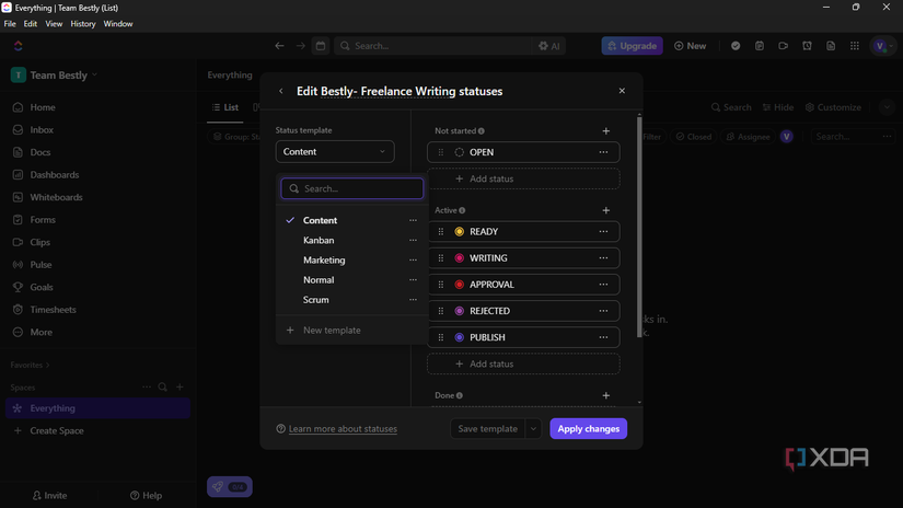I manage my projects with ClickUp; Here's how I use it