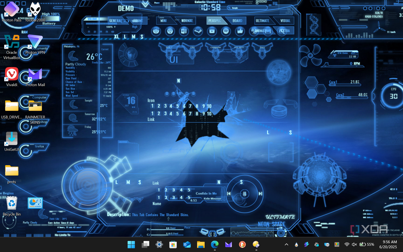 7 Rainmeter skins I've used to transform my desktop