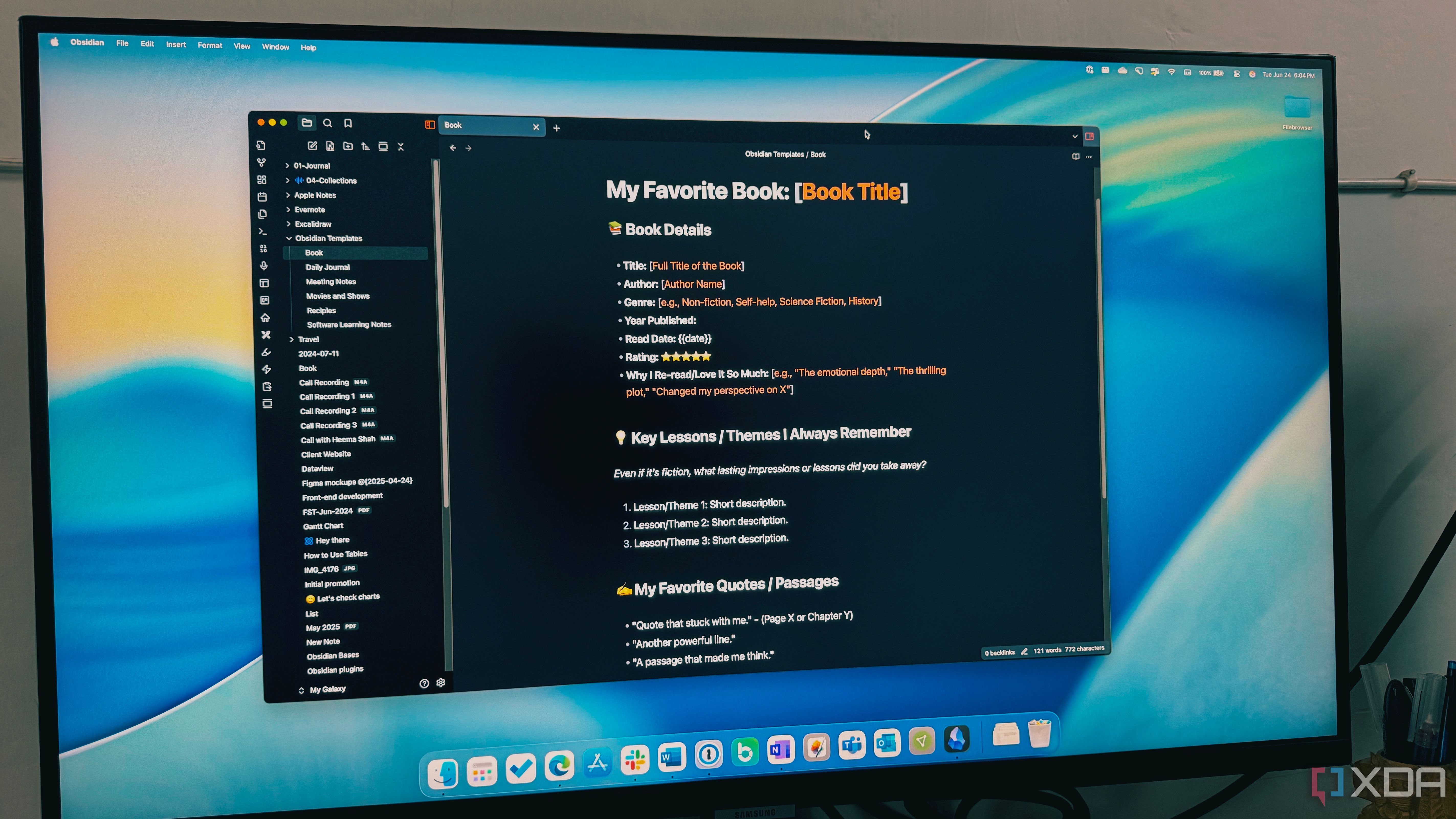 6 amazing Obsidian templates that improved my note-taking