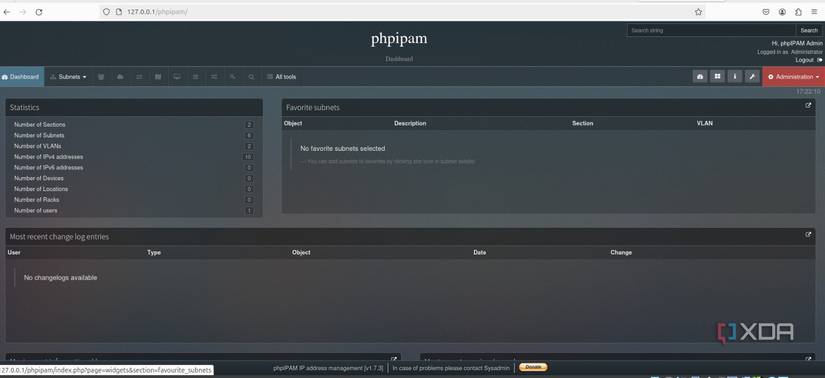 phpIPAM is the best way to track your self-hosted services, and I love it