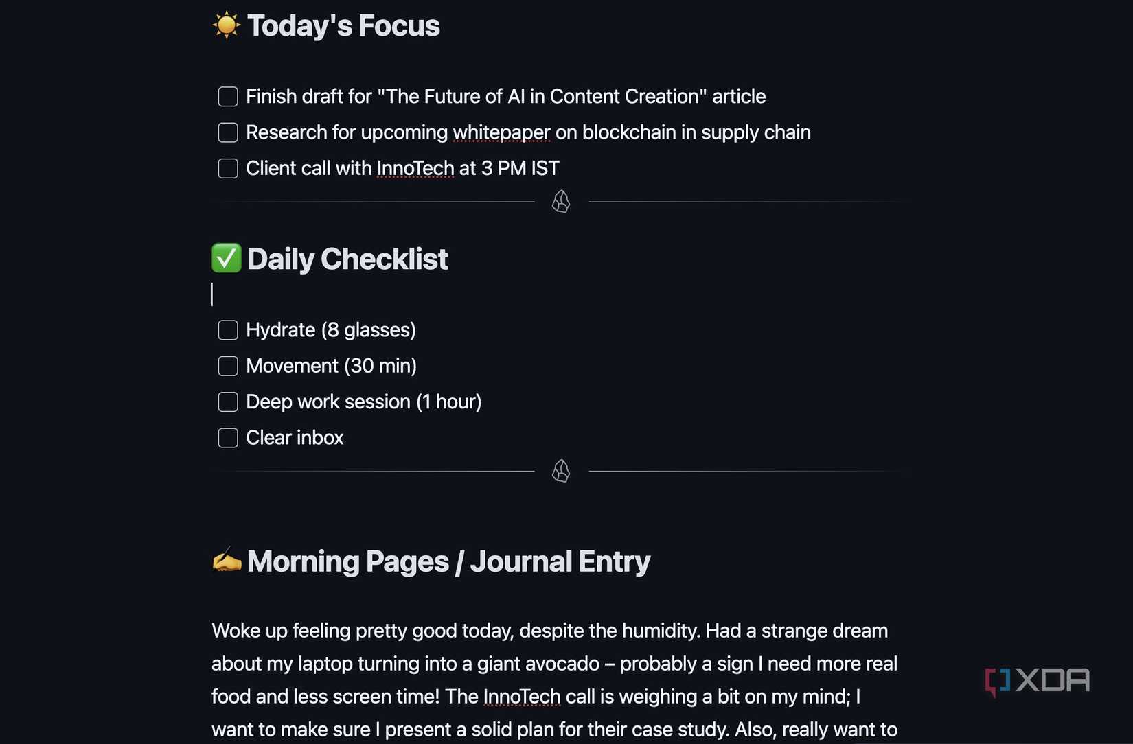 6 amazing Obsidian templates that improved my note-taking
