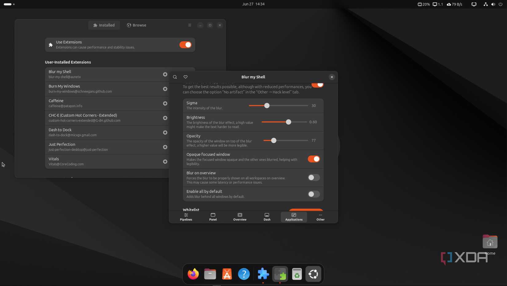 I'd struggle to do without these GNOME extesnions if I moved to Windows