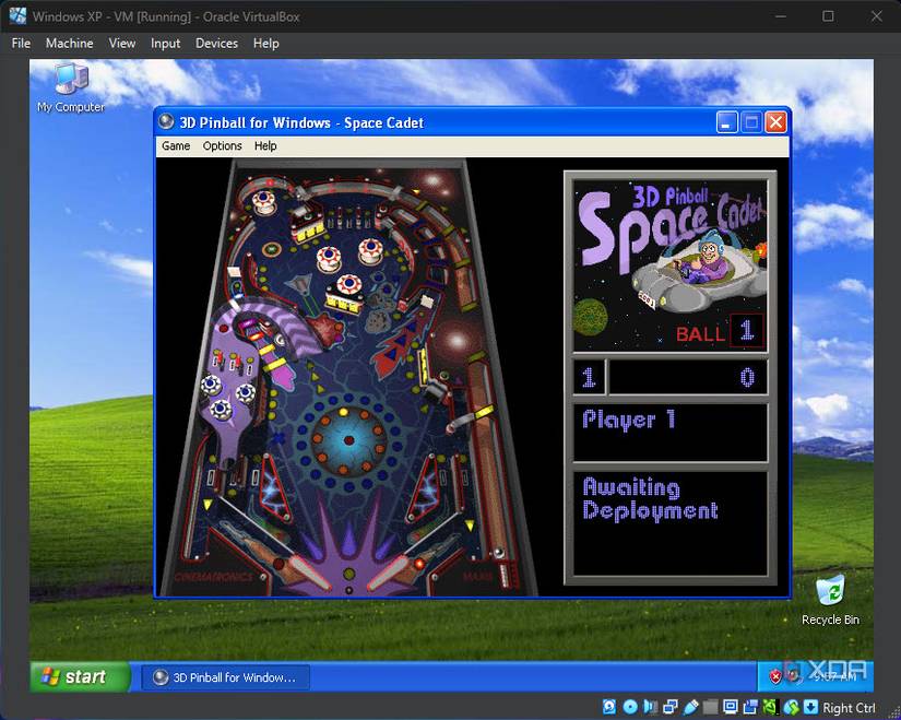 I tried running Windows XP on a modern laptop using a virtual machine ...
