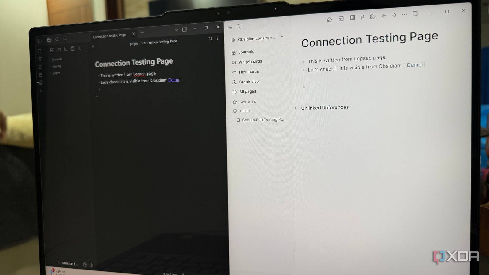 Here's how I connected Obsidian and Logseq to get the best of both