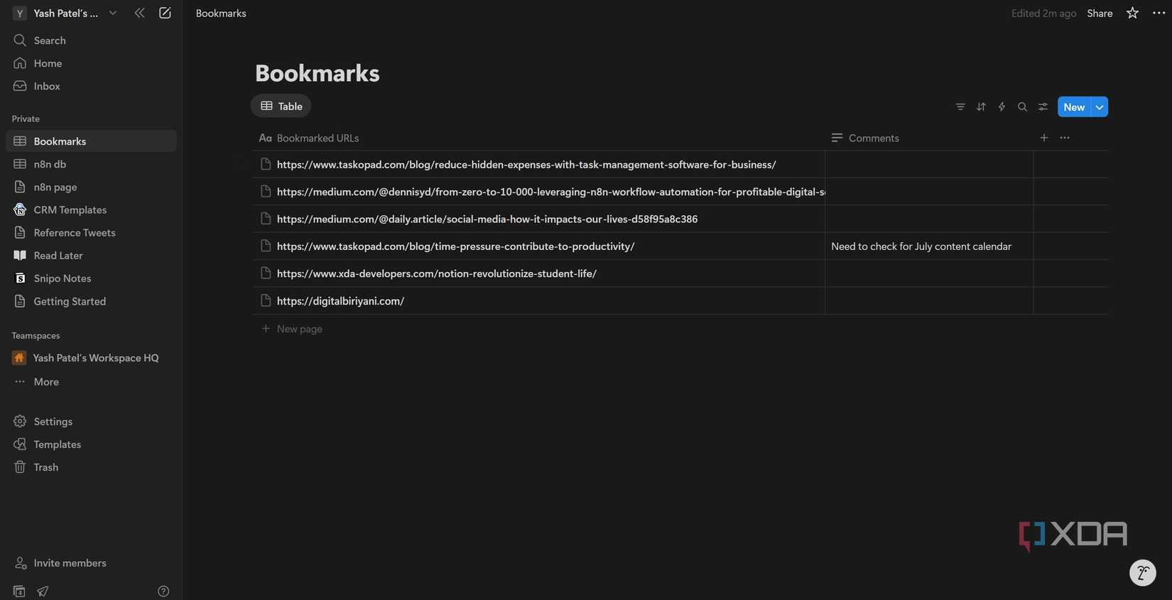I combined Notion with n8n to automate bookmarking, and it was super-easy