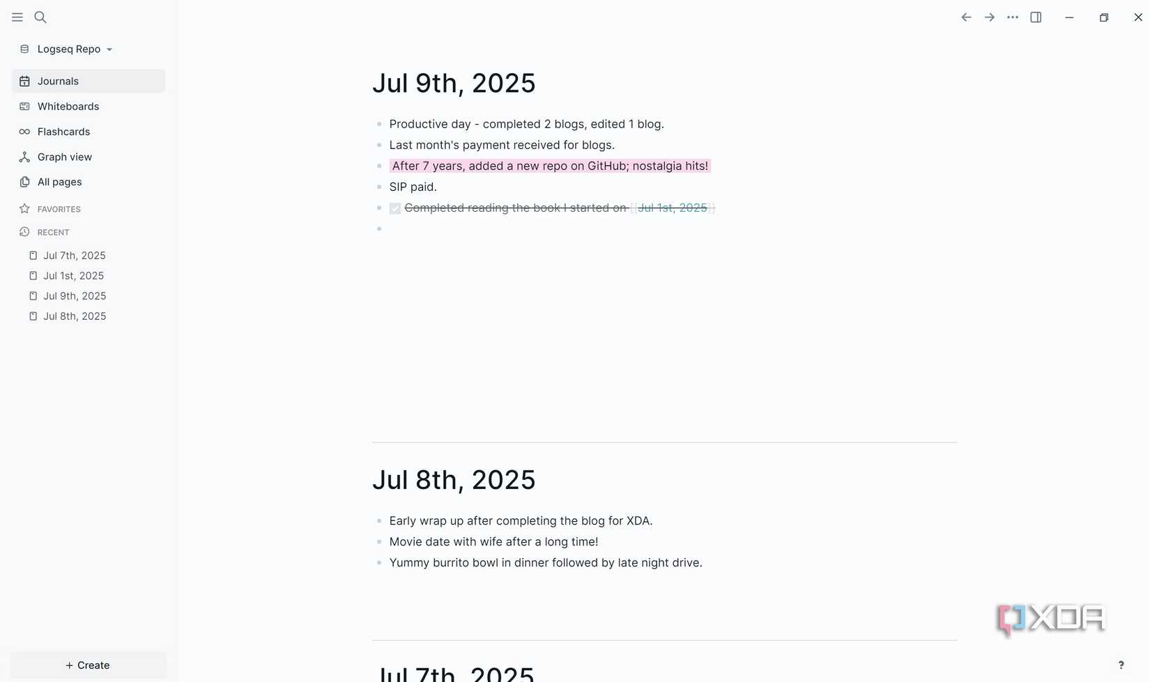 5 reasons I prefer Logseq over Obsidian for daily journaling