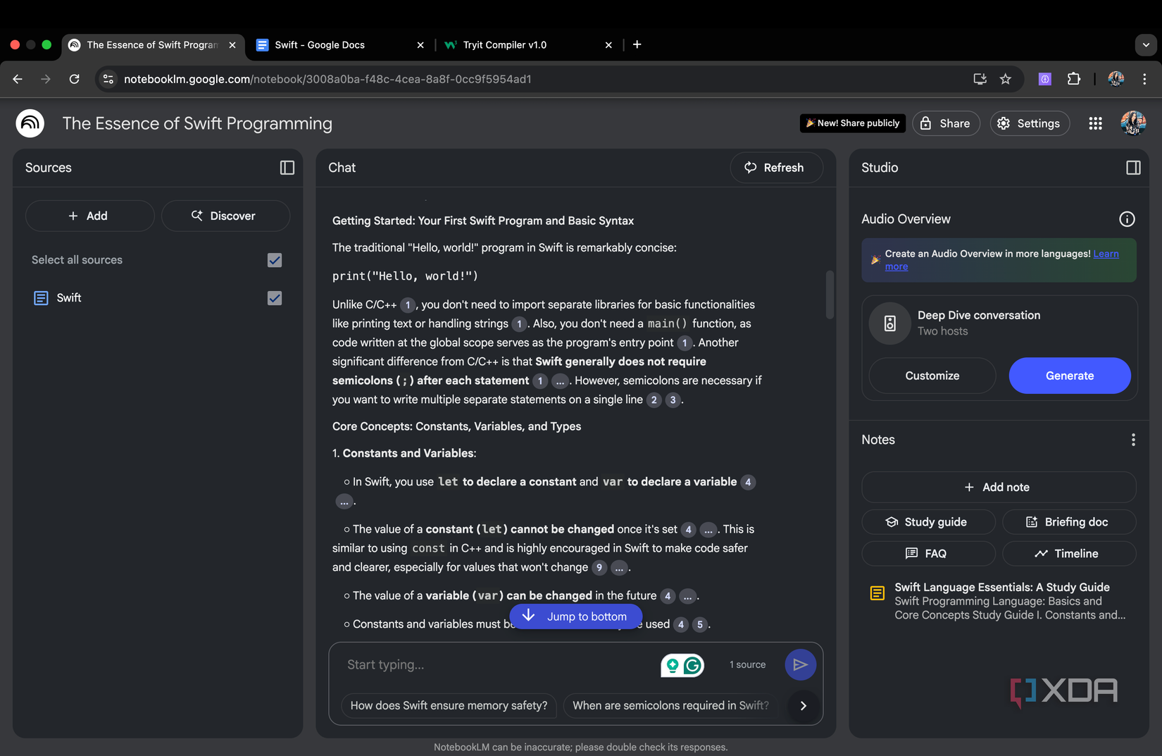 I used NotebookLM to learn a new programming language, and it actually worked
