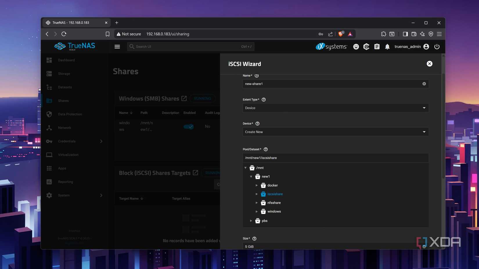 I've mapped my TrueNAS storage server to my home lab for easy access ...