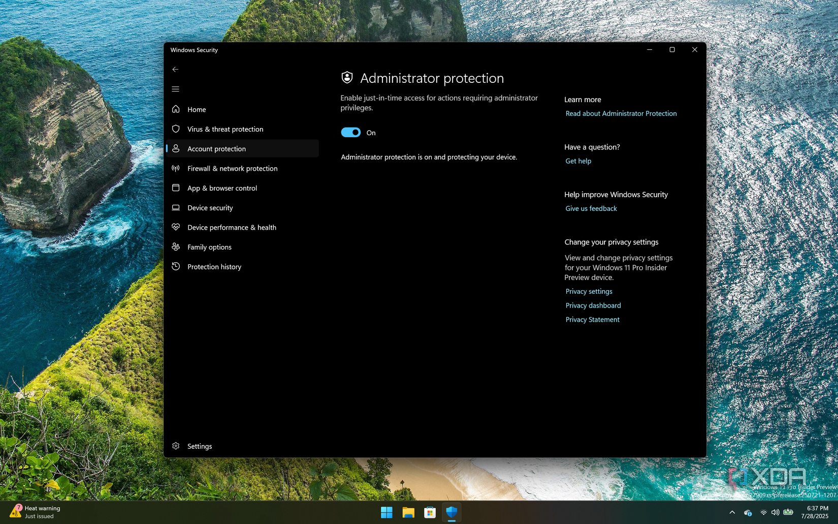 I replaced the old UAC with the new Windows Administrator Protection ...