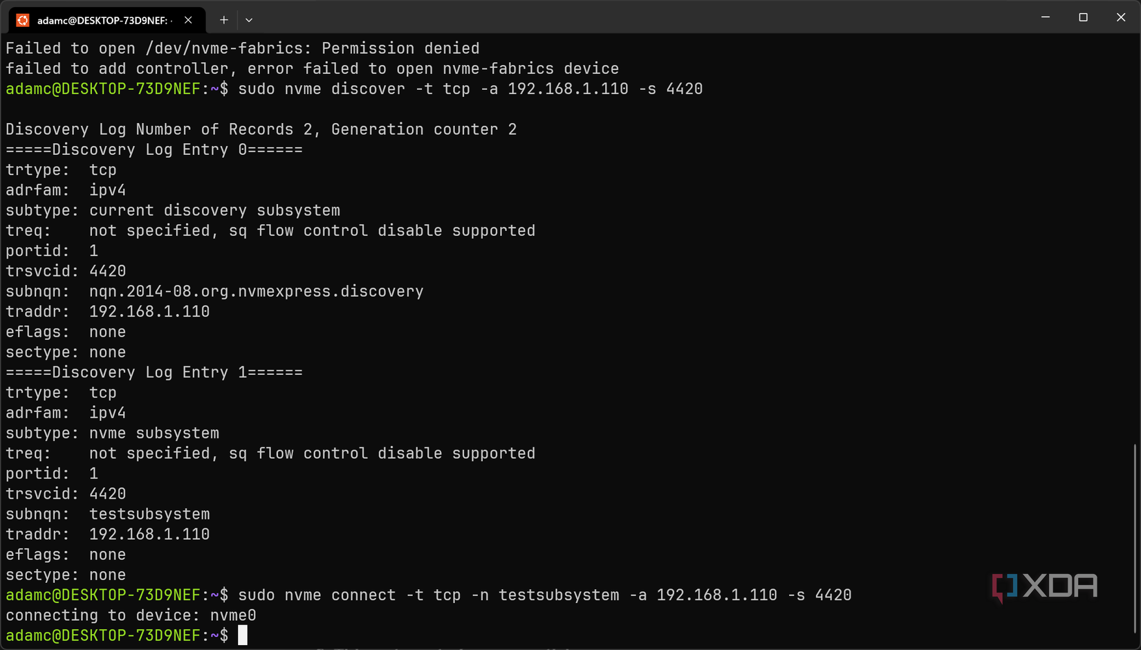 I used NVMe-over-TCP to transfer files, and it's really fast... though most people probably don ...